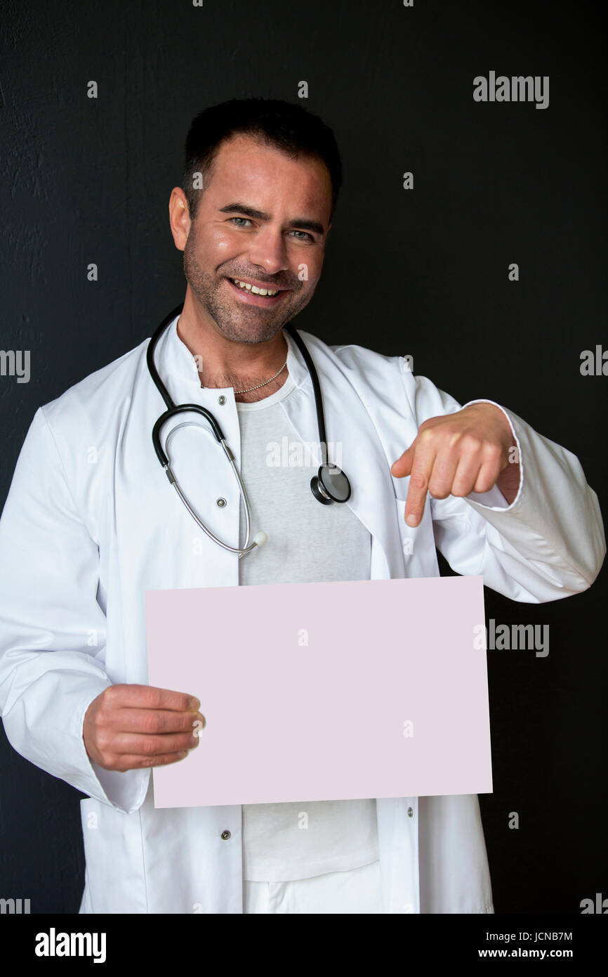 Male doctor blank poster hi-res stock photography and images - Alamy