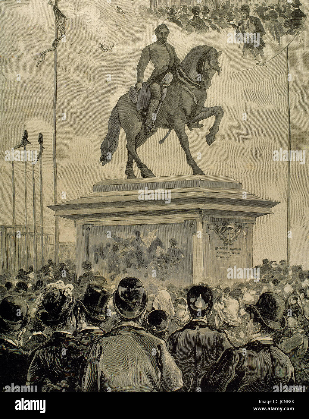 Juan Prim (1814-1870). Spanish politician and military. Equestrian ...