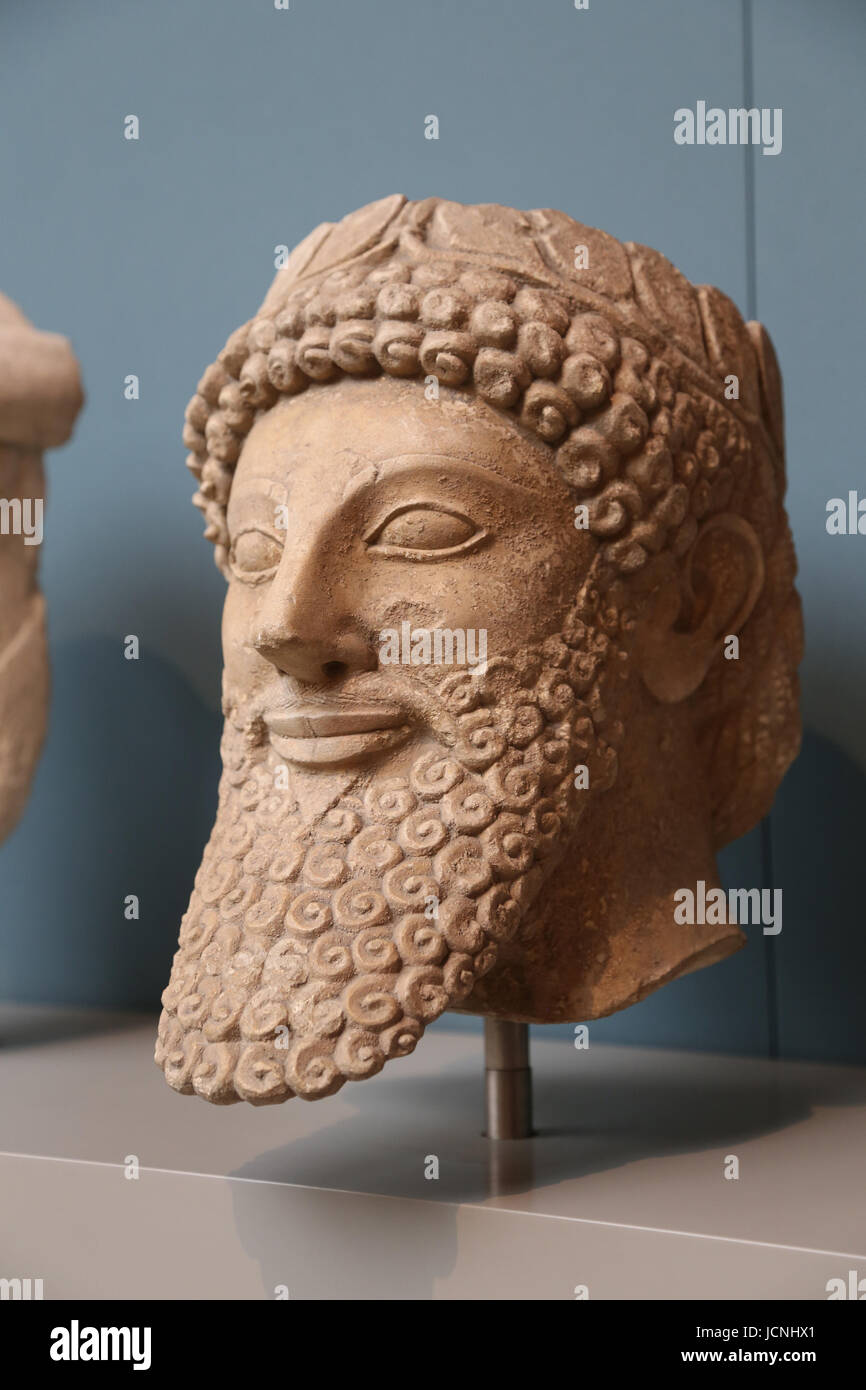 Cypriot Sculpture. 500-480 BC. Sanctuary of Apollo-Reshef at Phrangissa ...