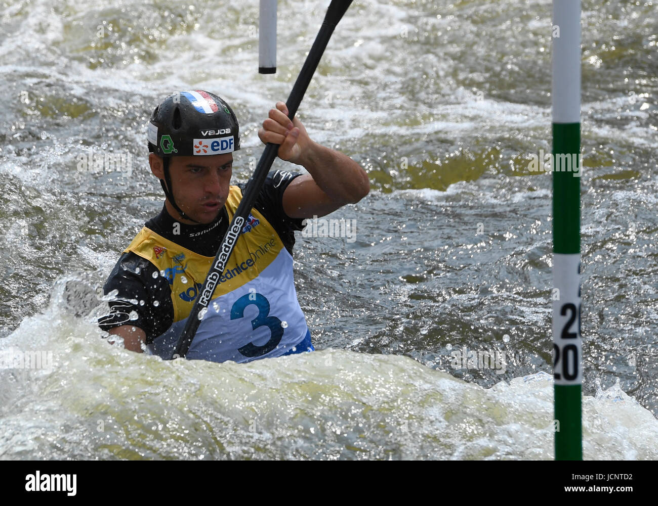 Prague, Czech Republic. 16th June, 2017. French canoeist MATHIEU ...