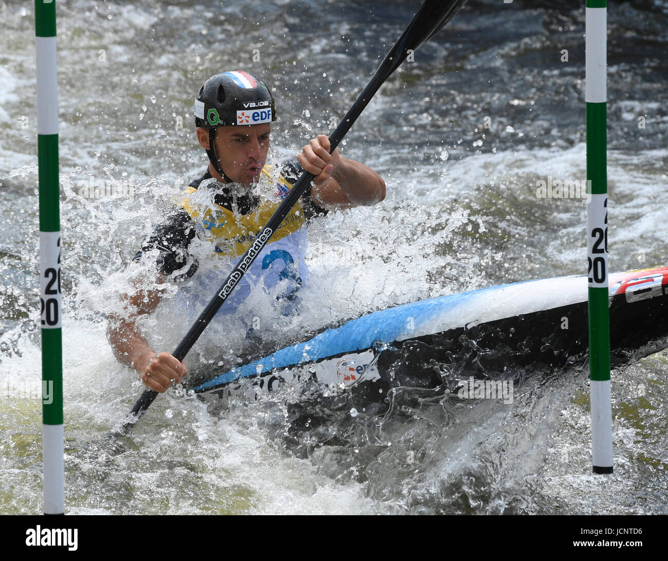 Prague, Czech Republic. 16th June, 2017. French canoeist MATHIEU ...