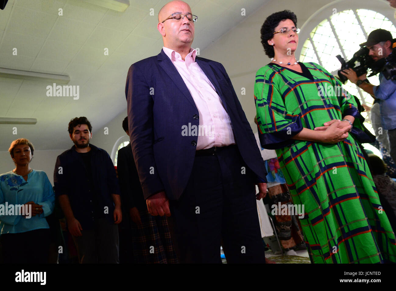 The imams Abdel-Hakim Ourghi (L) und Elham Manea are in charge of the ...