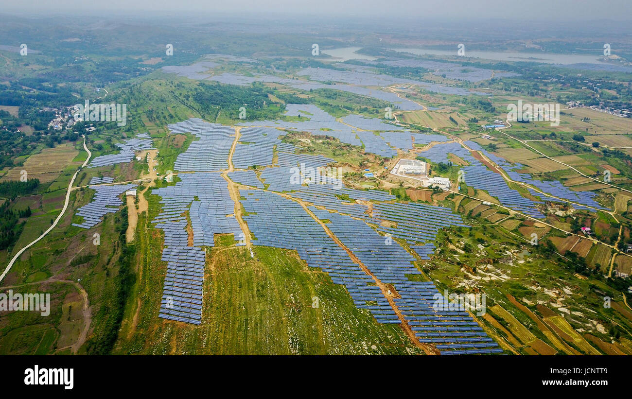 Baofeng. 15th June, 2017. Photo taken on June 15, 2017 shows solar ...