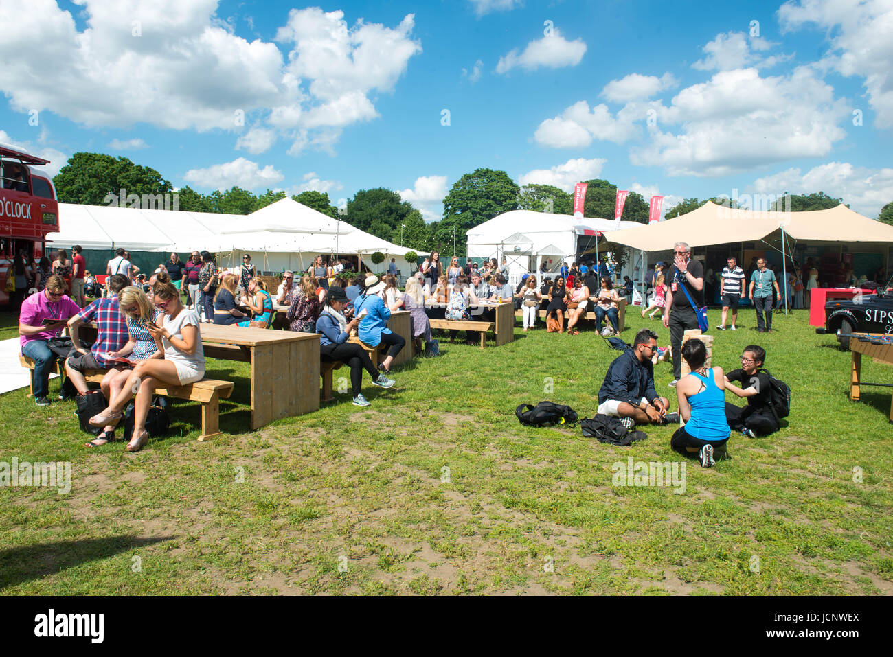 Regent Park, London, UK. 15th June 2017. Visitors at the Taste of ...