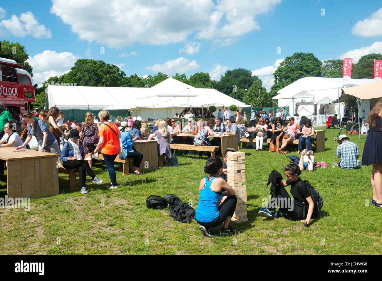 Regent Park, London, UK. 15th June 2017. Visitors at the Taste of ...