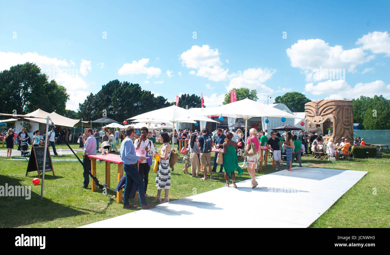 Regent Park, London, UK. 15th June 2017. Visitors at the Taste of ...