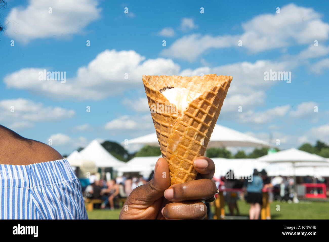 Regent Park, London, UK. 15th June 2017. Visitors at the Taste of ...