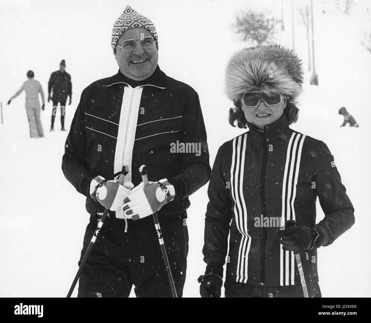 CDU chairman and leader of the opposition Helmut Kohl and his wife ...