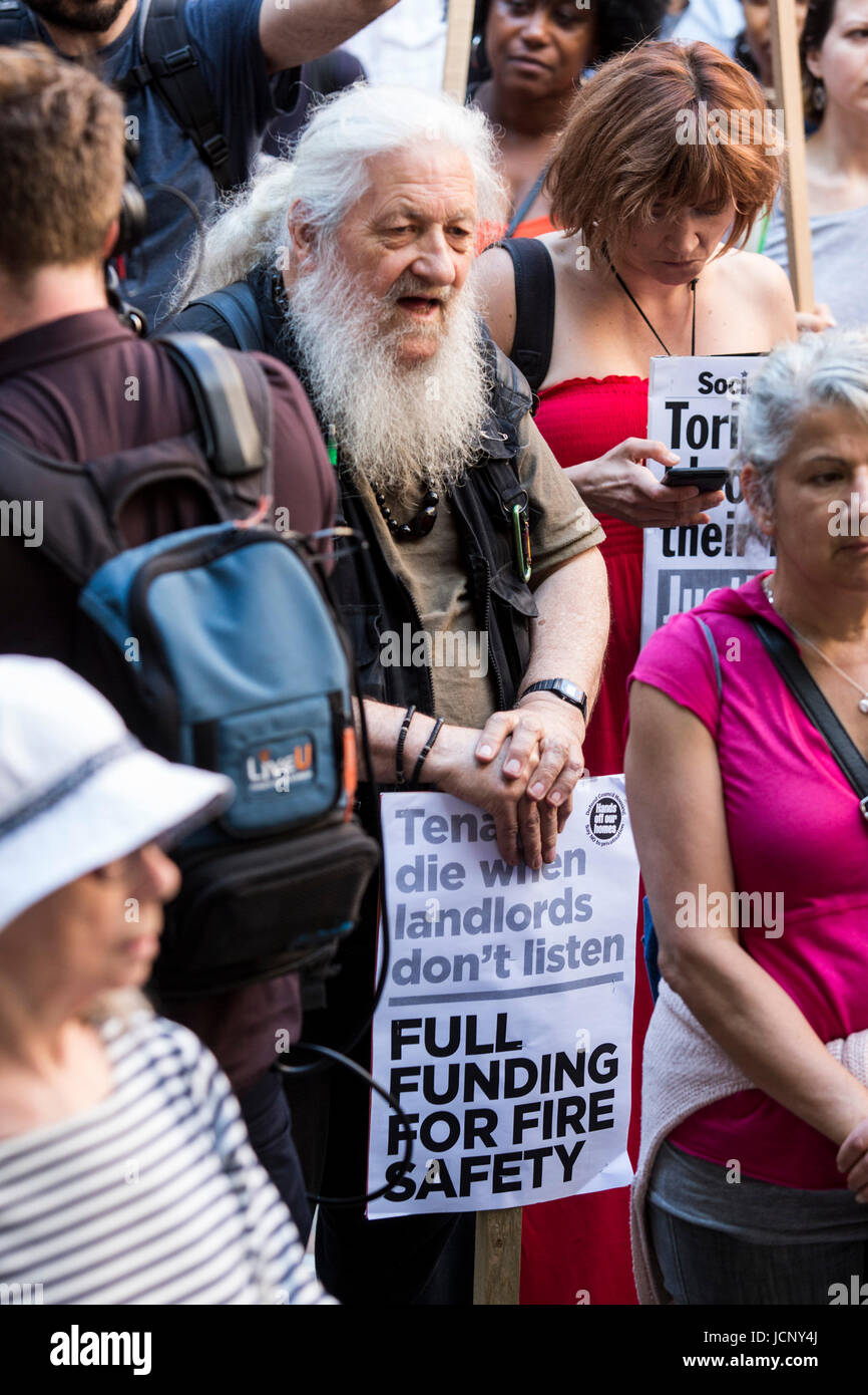 London, UK. 16th June, 2017. Justice for Grenfell Protest outside the ...