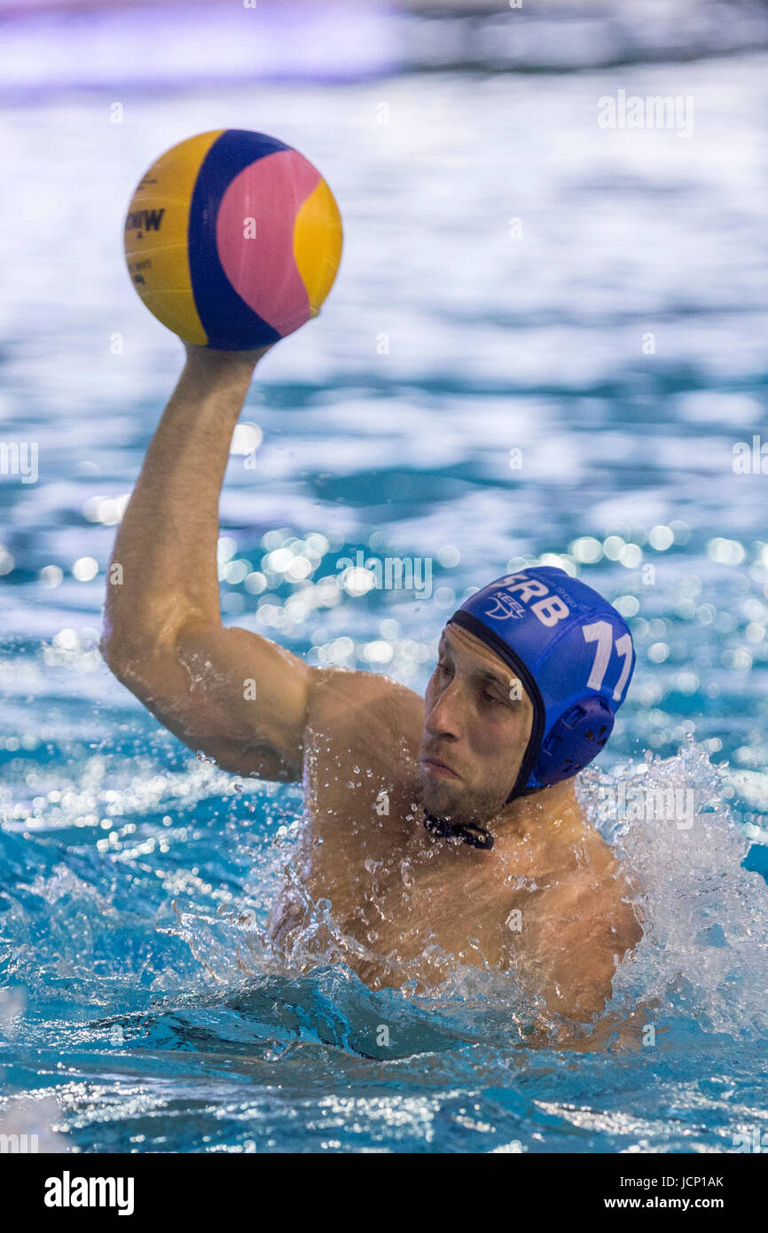 KRAGUJEVAC, SERBIA - JUNE 16, 2017: Andrija Prlainovic of Serbia ...