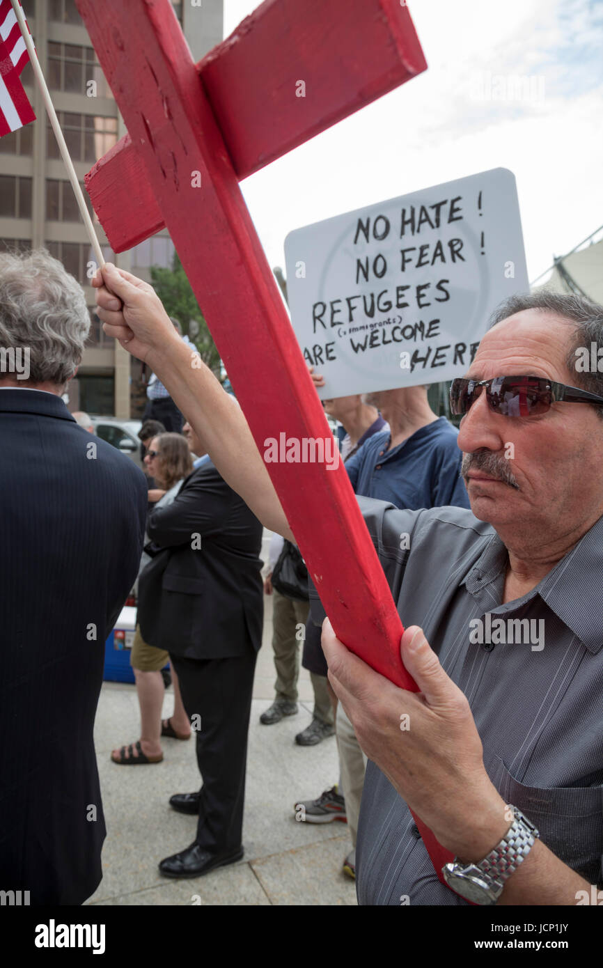 Detroit, Michigan, USA. 16th June, 2017. Members of Detroit's Chaldean ...