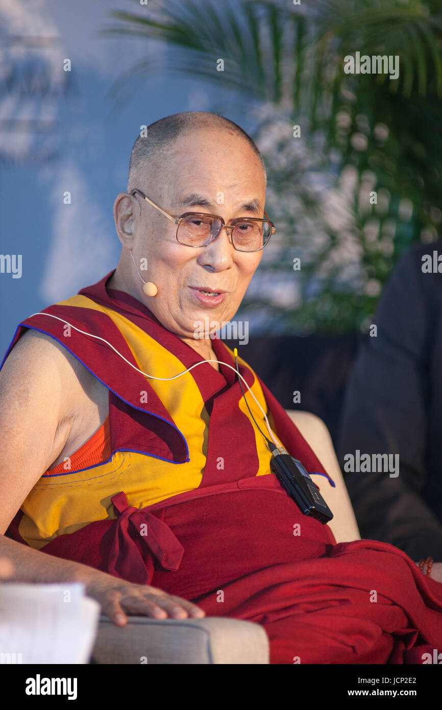 La Jolla, US. 16th June, 2017. His Holiness the 14th Dalai Lama speaks ...