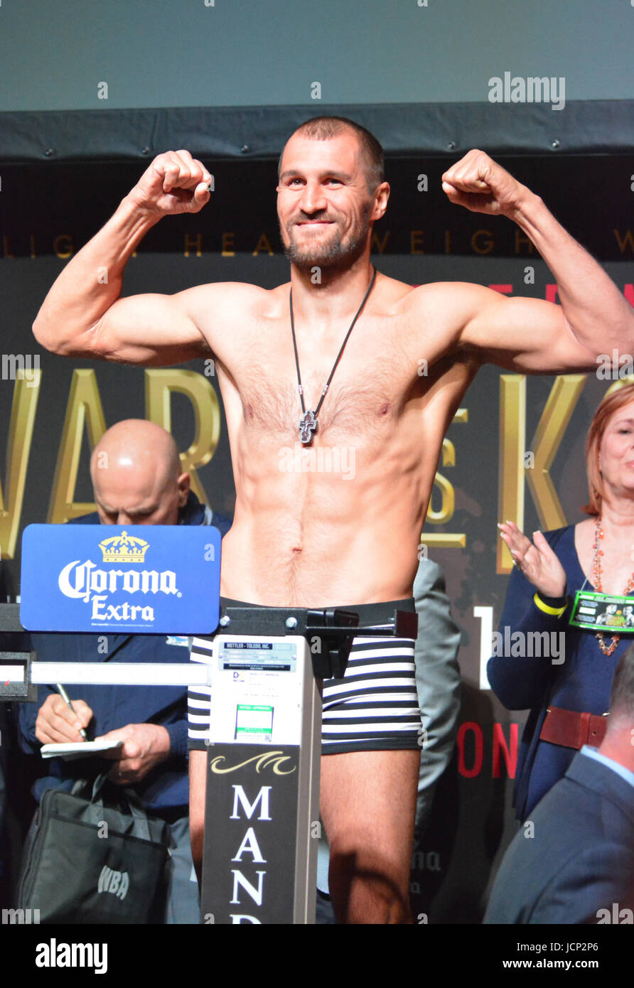 Las Vegas, Nevada, USA. 16th June, 2017. Boxer Sergey Kovalev attends ...