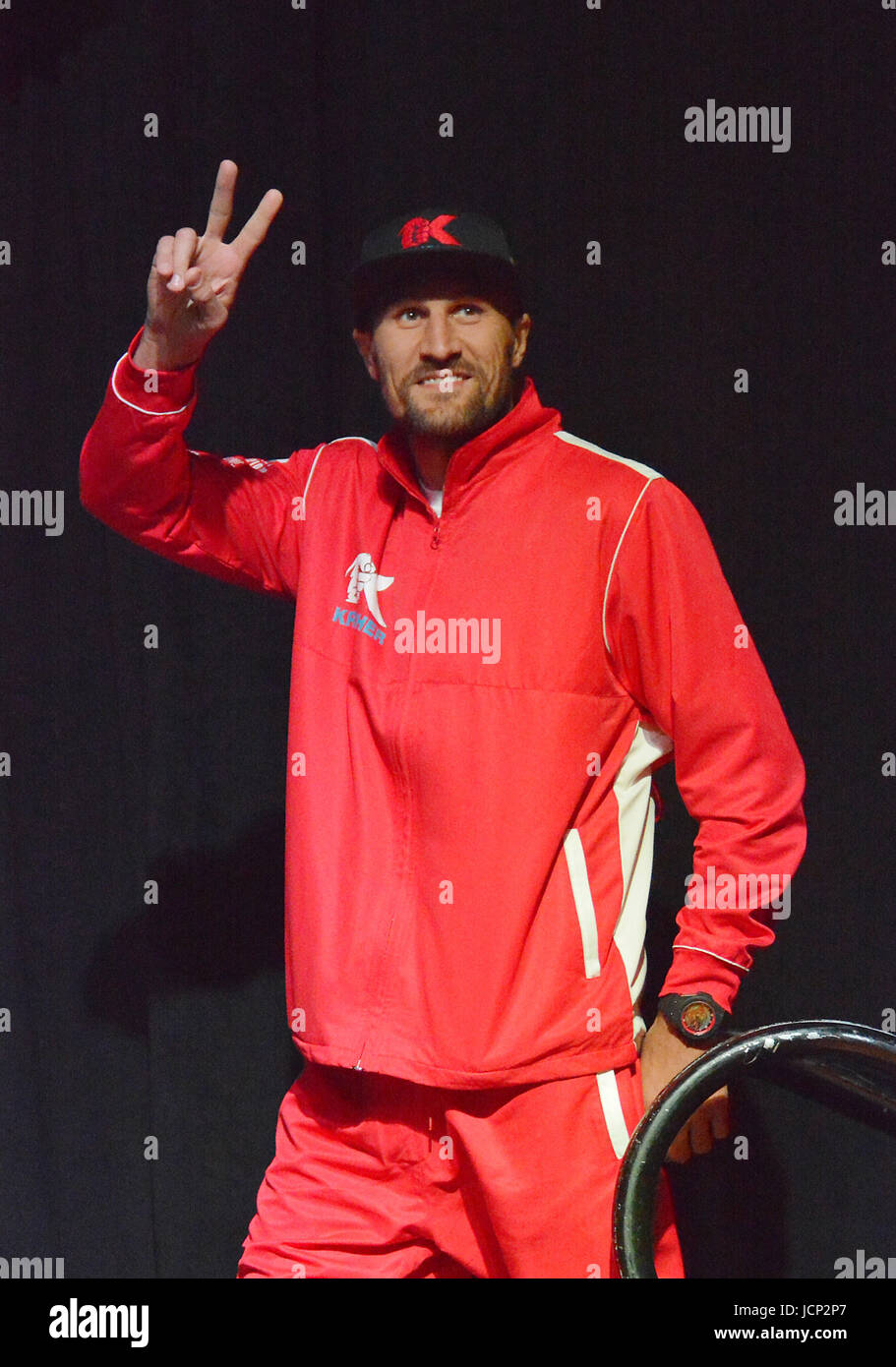 Las Vegas, Nevada, USA. 16th June, 2017. Boxer Sergey Kovalev attends ...