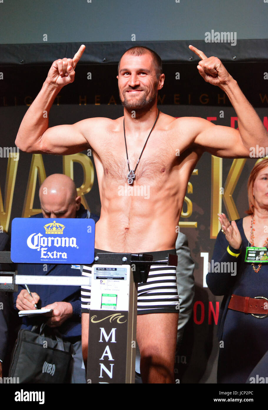 Las Vegas, Nevada, USA. 16th June, 2017. Boxer Sergey Kovalev attends ...