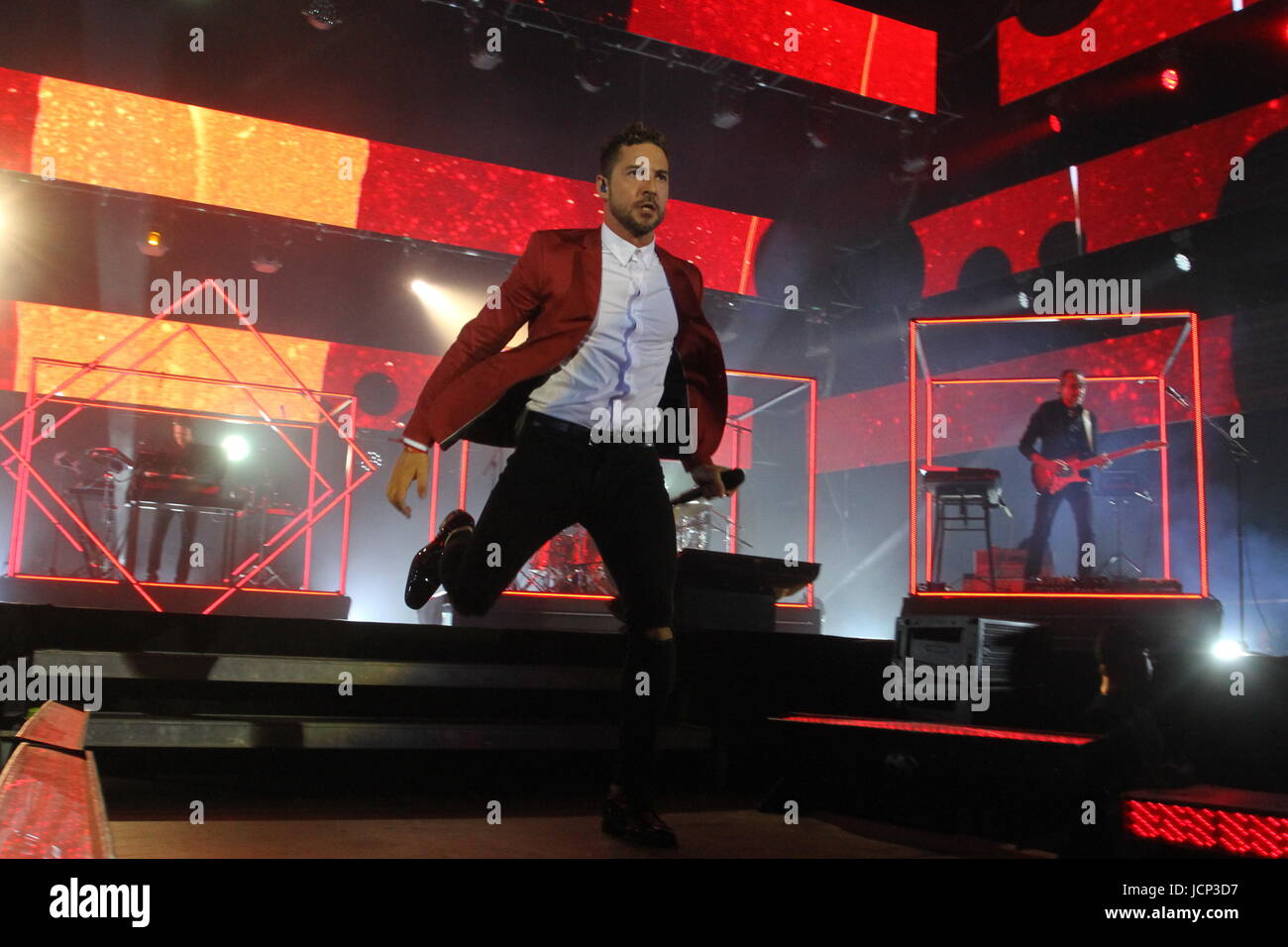 Barcelona, Spain. 16th June, 2017. Singer David Bisbal during concert ...