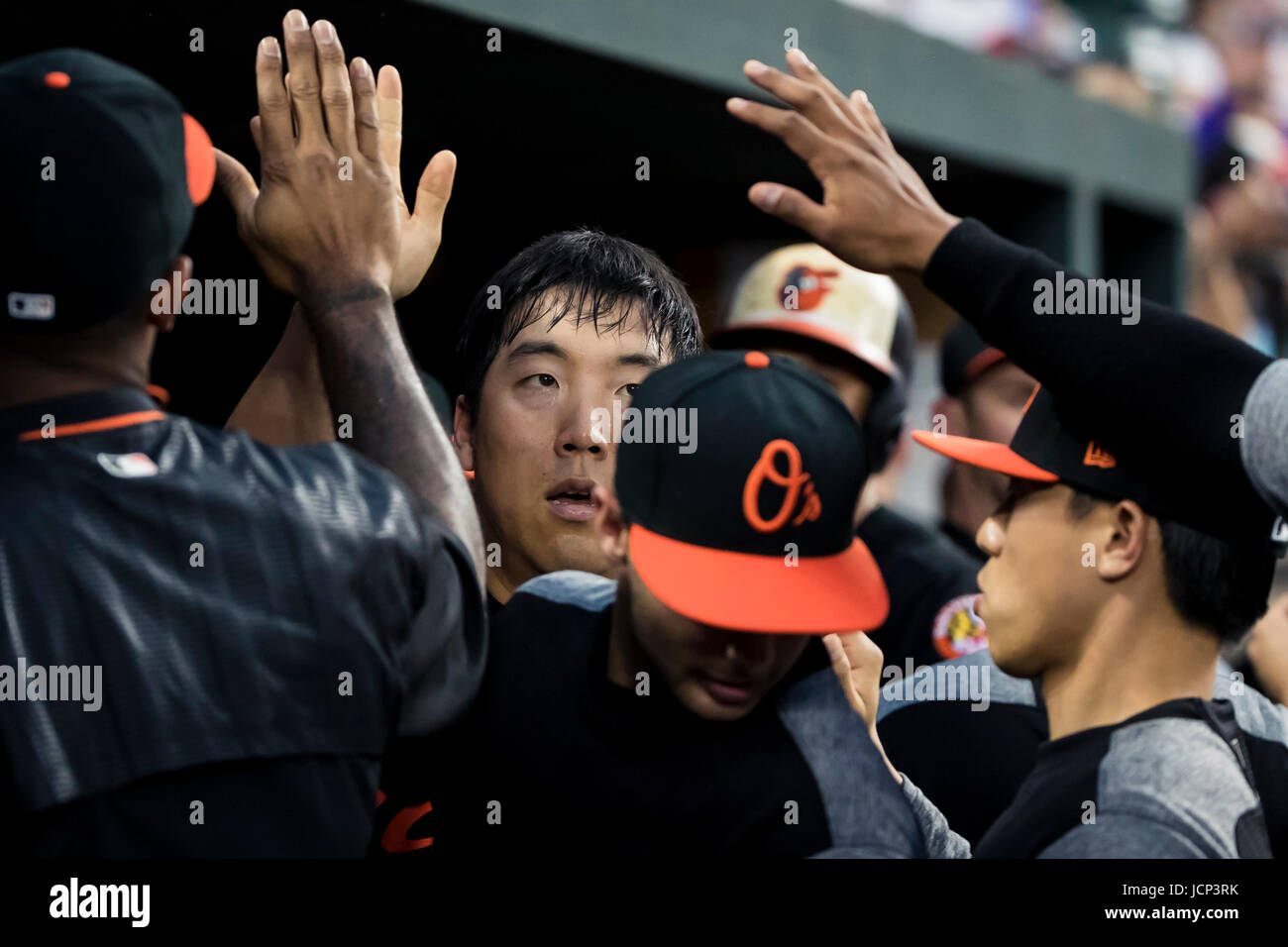 Baltimore, Maryland, USA. 16th June, 2017. Baltimore Orioles left ...