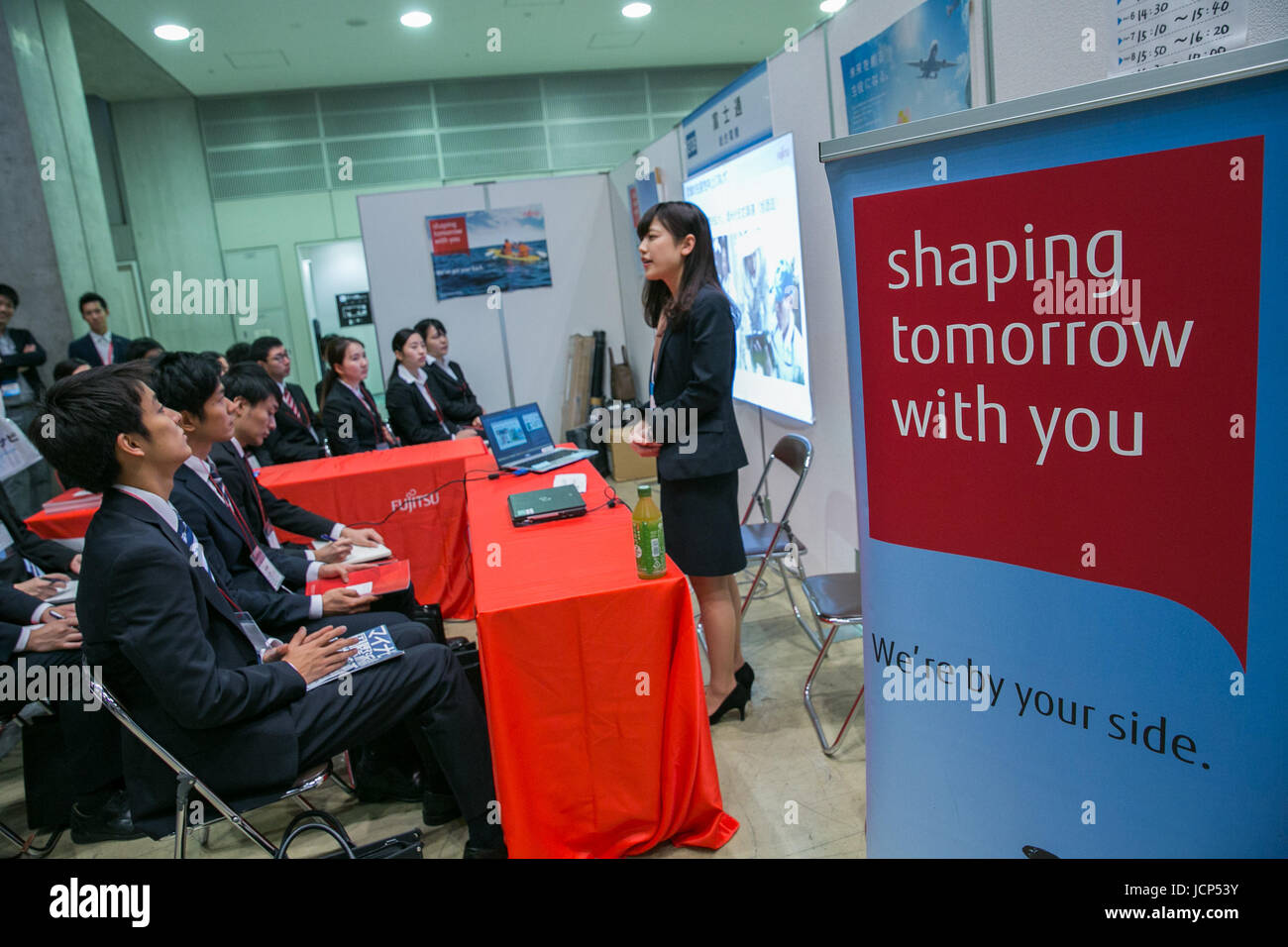 College fair booth hi-res stock photography and images - Alamy