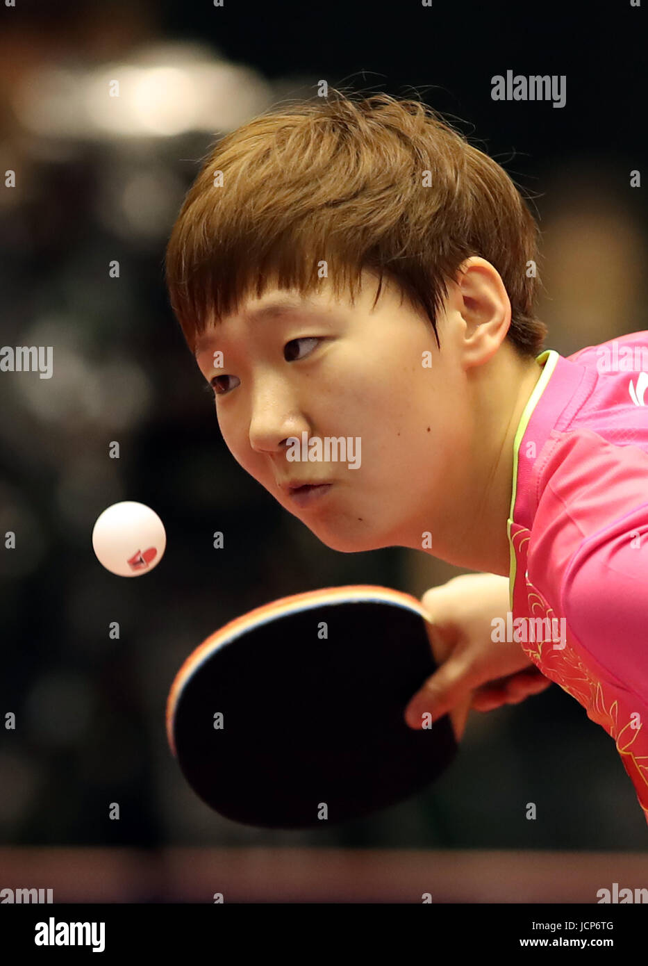 Tokyo, Japan. 17th June, 2017. Chinese table tennis player Wang Manyu ...