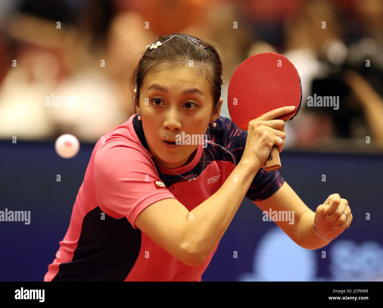 Tokyo, Japan. 17th June, 2017. German table tennis player Ying Han ...