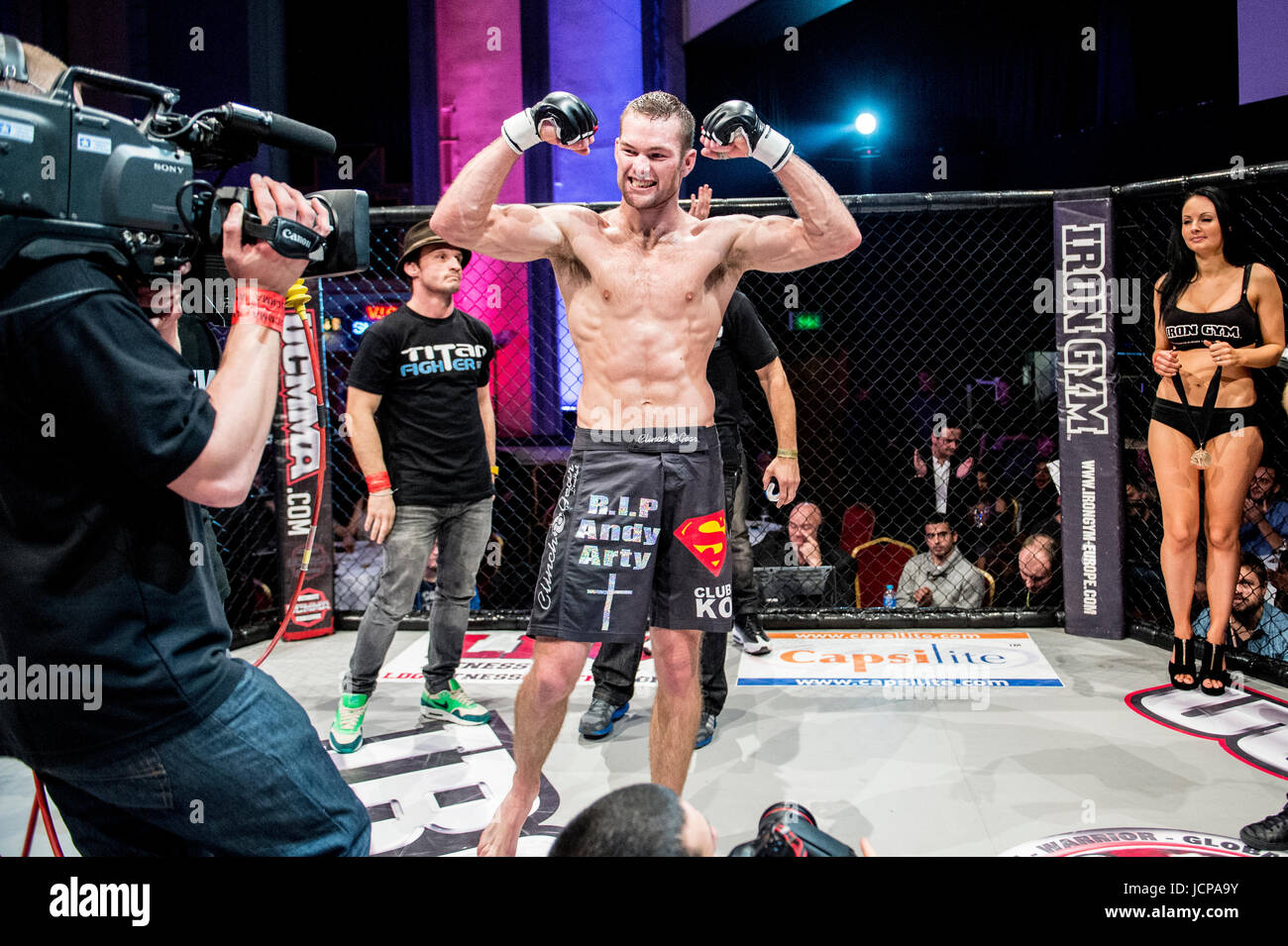 Man punching tv hi-res stock photography and images - Alamy