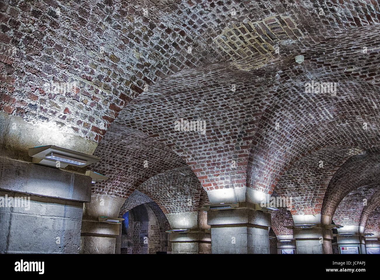 Brick Arches in Old Crypt Stock Photo - Alamy