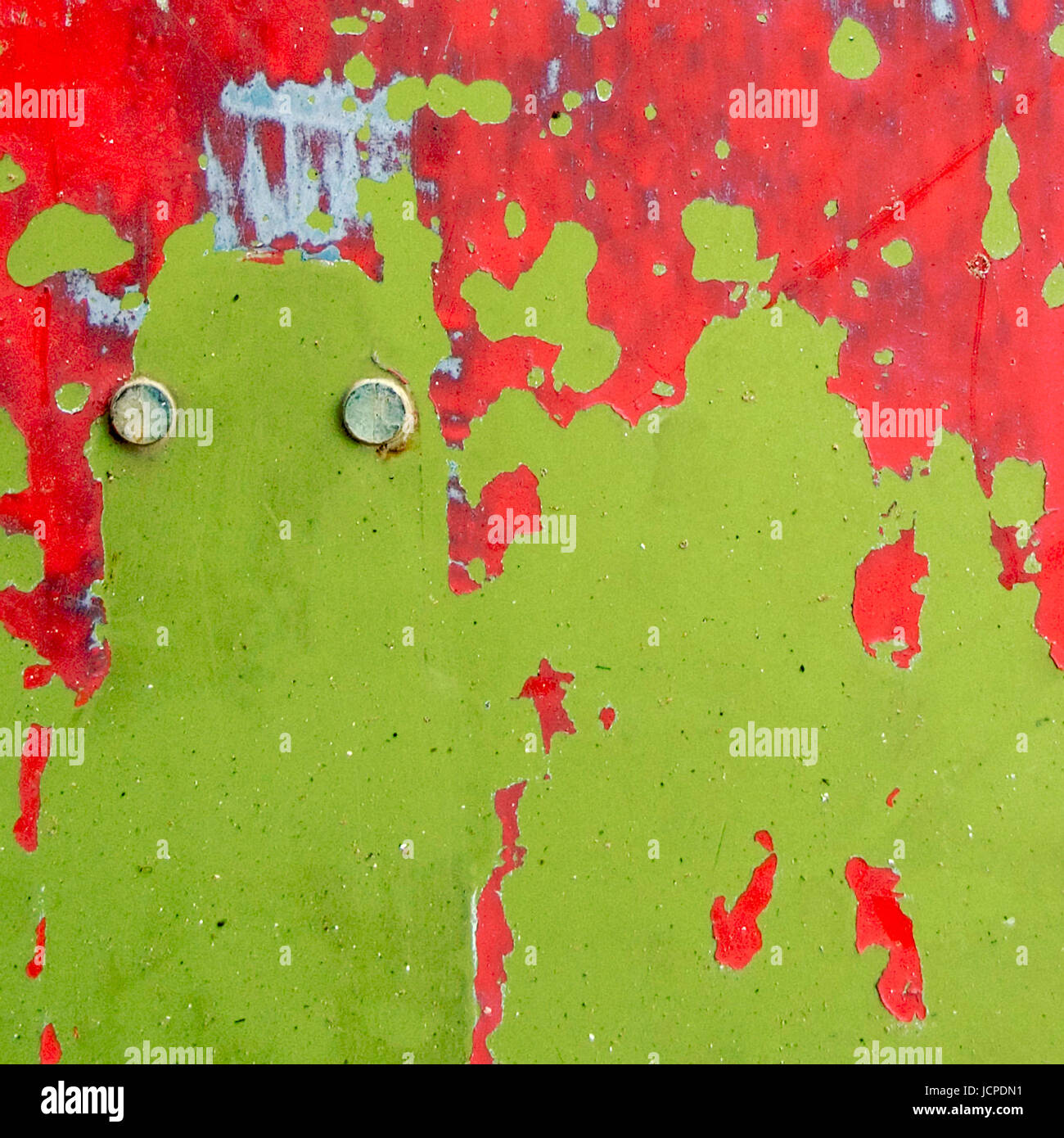 A Scratch and Two Dots in Red and Green Paint Stock Photo - Alamy