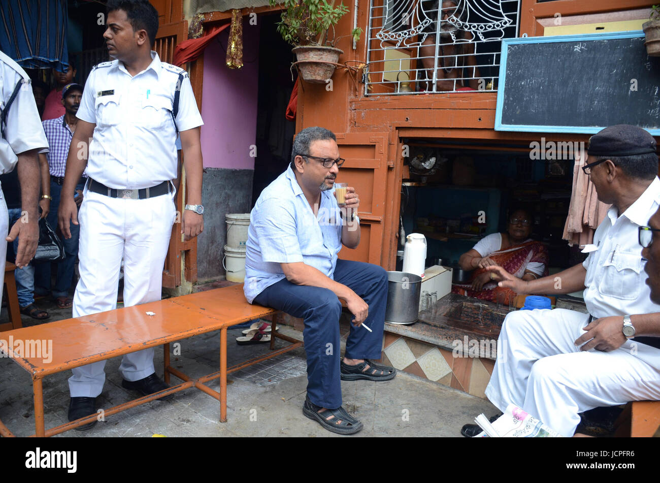 Kolkata, India. 16th June, 2017. Narada CEO, Mathew Samuel had tea at ...