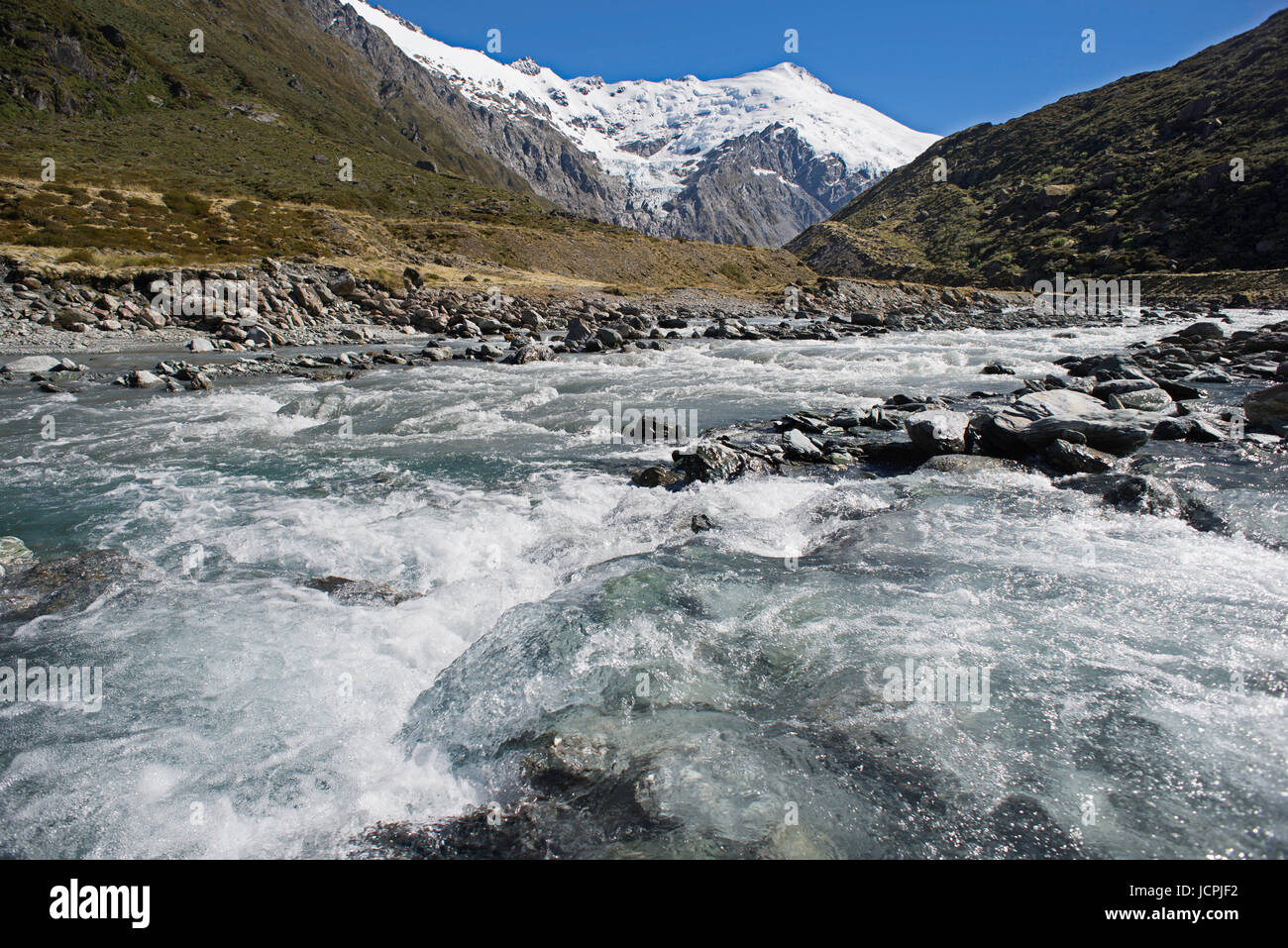 The Rees Dart River near Cascade Saddle. Rees Dart Track Stock Photo ...