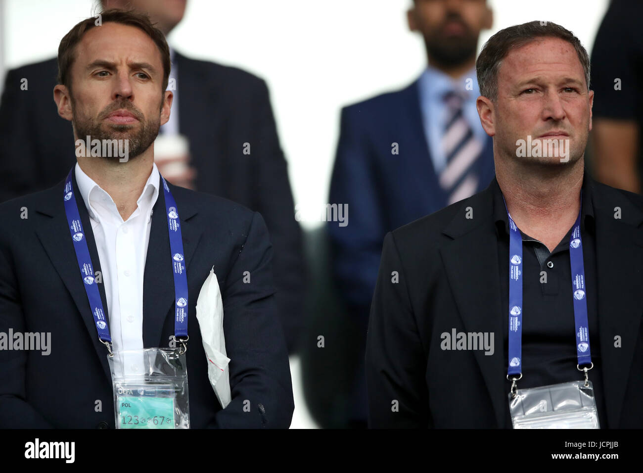 England manager Gareth Southgate (left) and assistant manager Steve ...