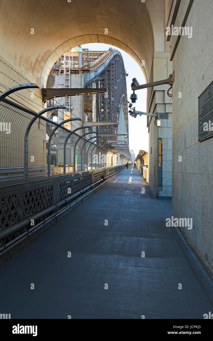 Walking over the Harbour Bridge in Sydney Stock Photo - Alamy