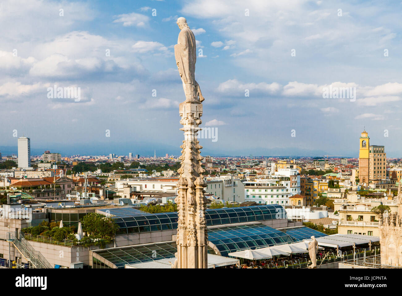 Aerial view of Milan from Duomo roof terrace, Italy Stock Photo - Alamy