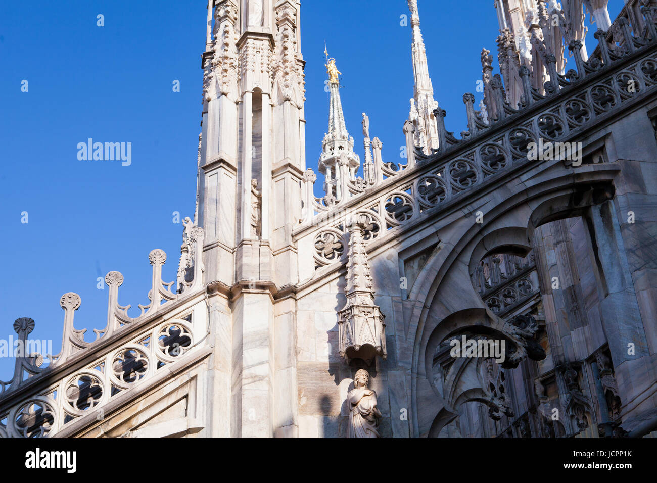 Architecture detail of Milan dome cathedral, Italy Stock Photo - Alamy