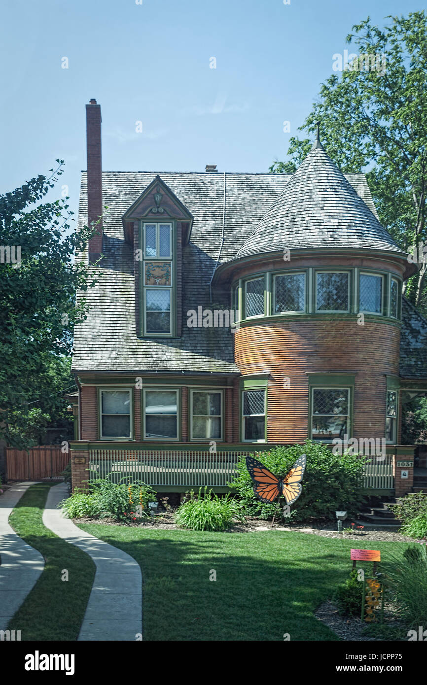 Frank Lloyd Wright Prairie House Chicago Stock Photo - Alamy