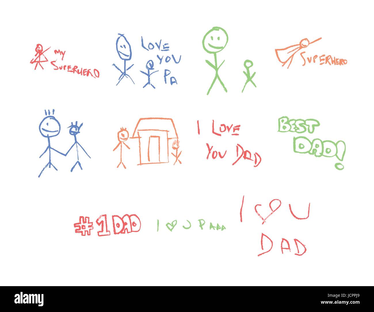 Vector set of fathers day message Stock Vector Image & Art - Alamy