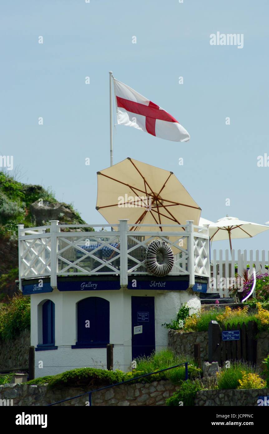 The Cary Arms and Spa Hotel, Oddicombe Beach, Torquay, Devon, UK. July ...
