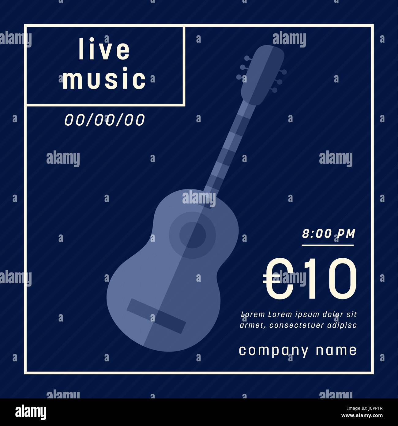 Concert pass with text and instrument icon Stock Vector Image & Art - Alamy