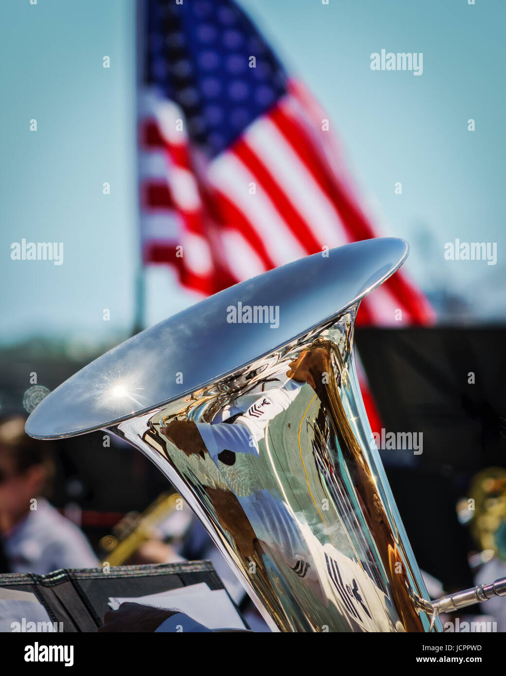 A US Navy Band performing in Southern California Stock Photo - Alamy