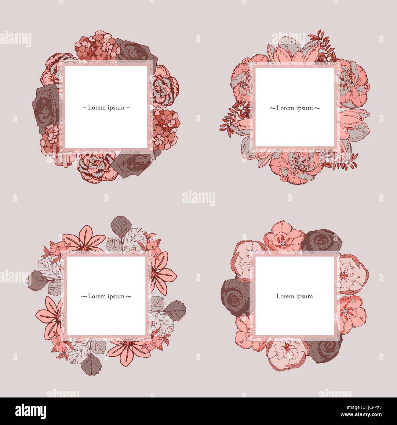 Greeting card with text and floral design Stock Vector Image & Art - Alamy