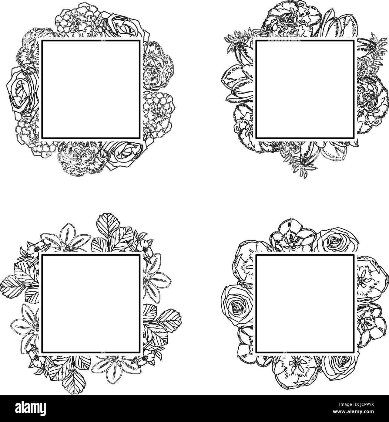 Template greeting card design Black and White Stock Photos & Images - Alamy