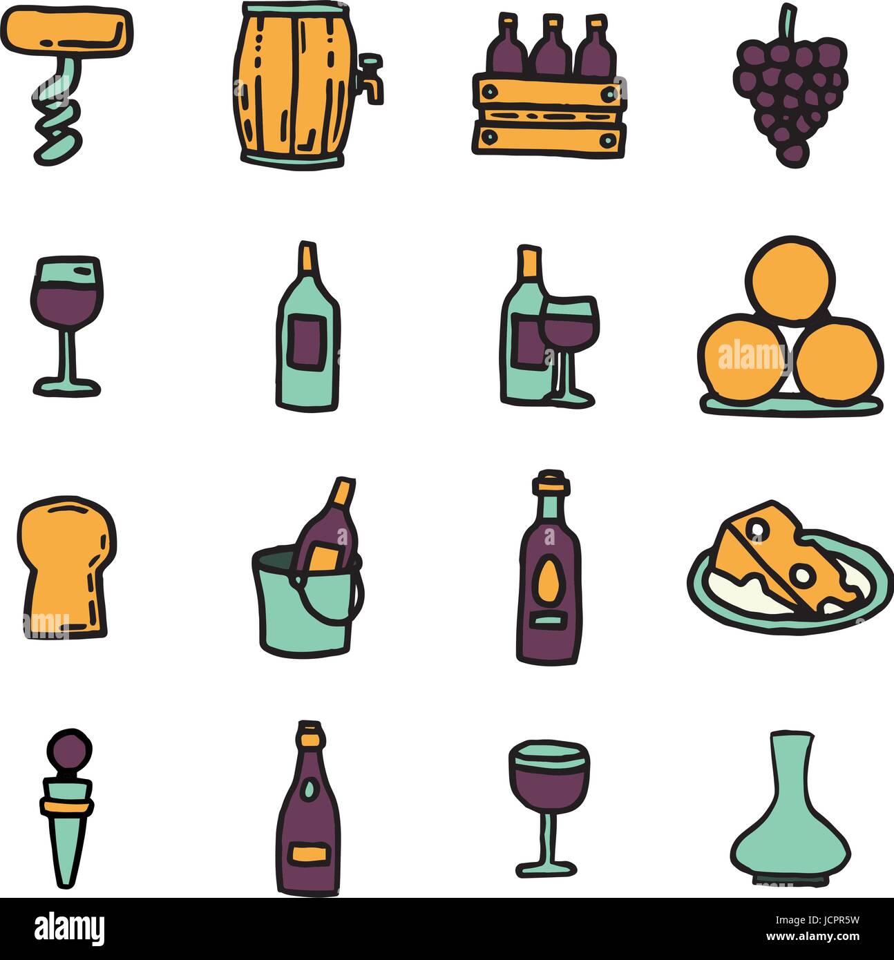 Vector icon set of winery Stock Vector Image & Art - Alamy