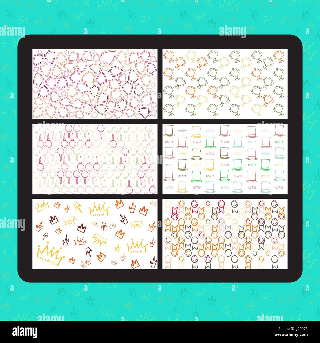 Vector icon set of achievement symbols Stock Vector Image & Art - Alamy