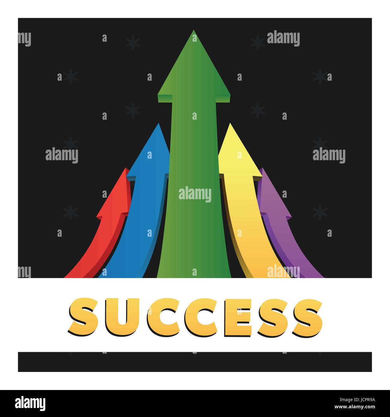 Vector icon of arrow with success text Stock Vector Image & Art - Alamy