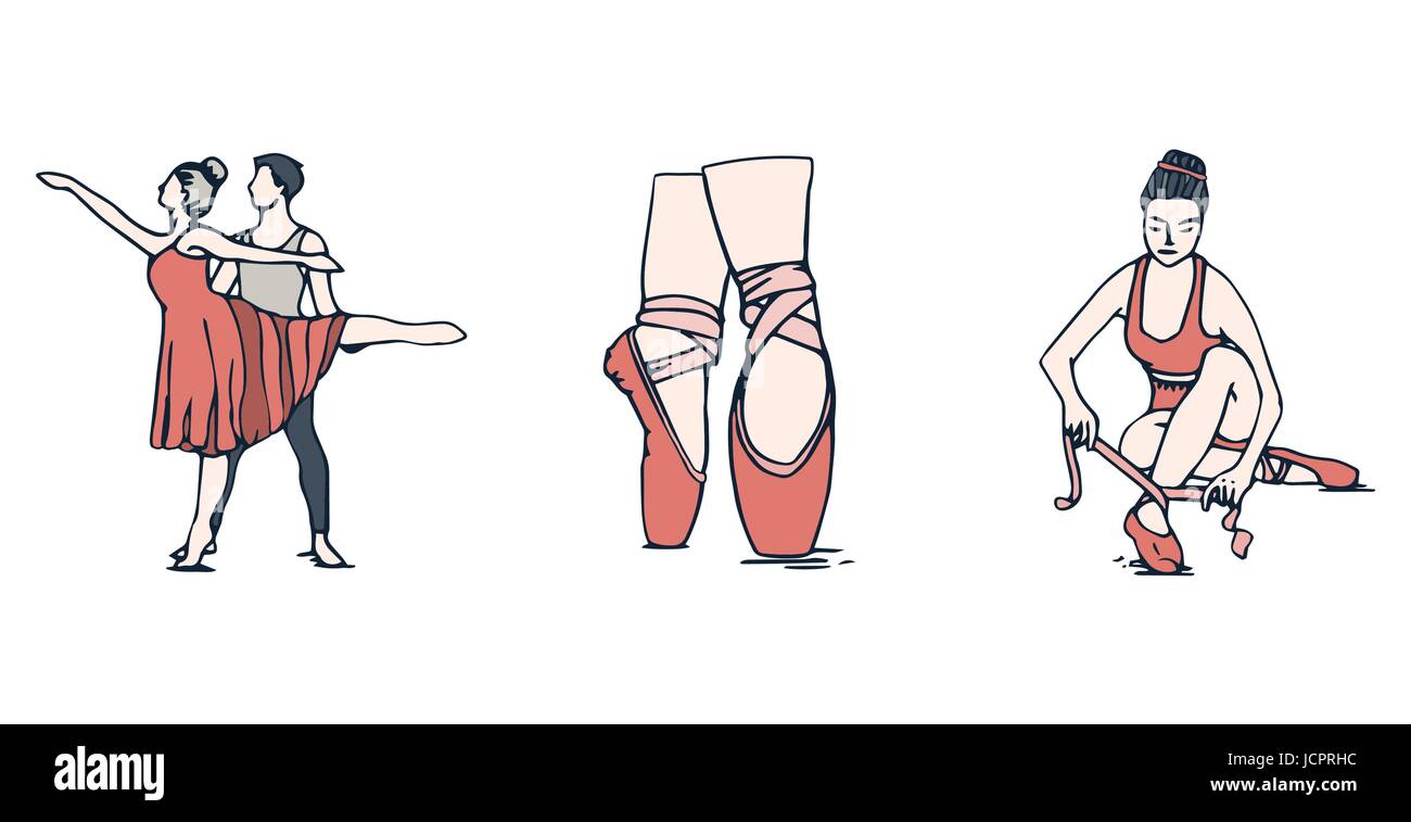 Vector icon set of ballet dancers Stock Vector Image & Art - Alamy