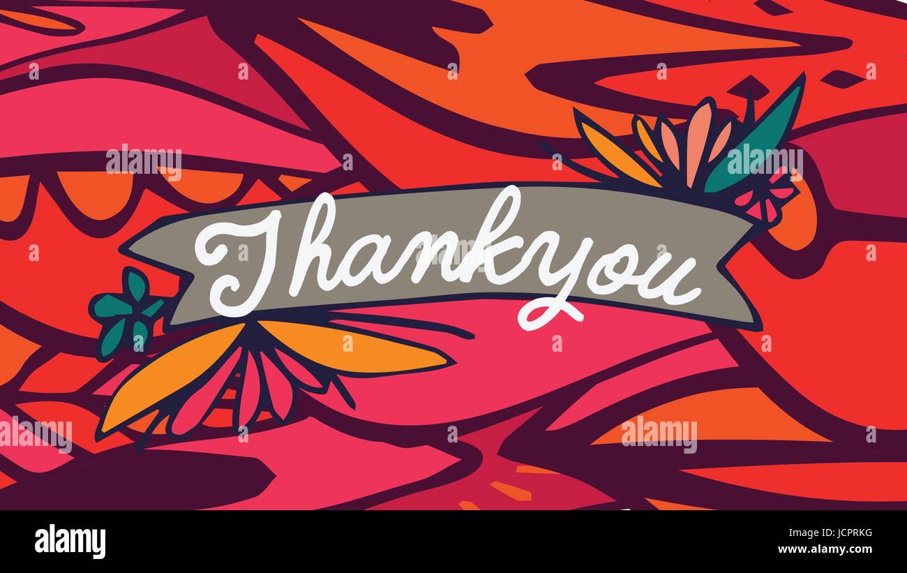Thank! card concept colorful Stock Vector Images - Alamy