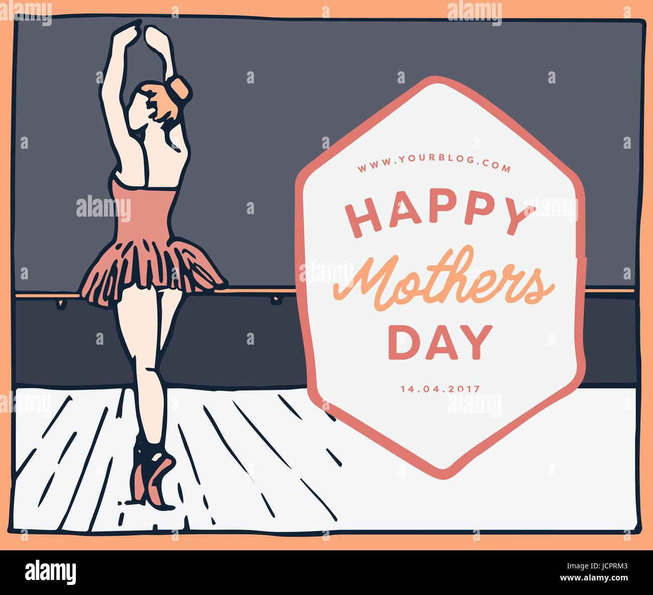 Dance day ballerina in Stock Vector Images - Alamy