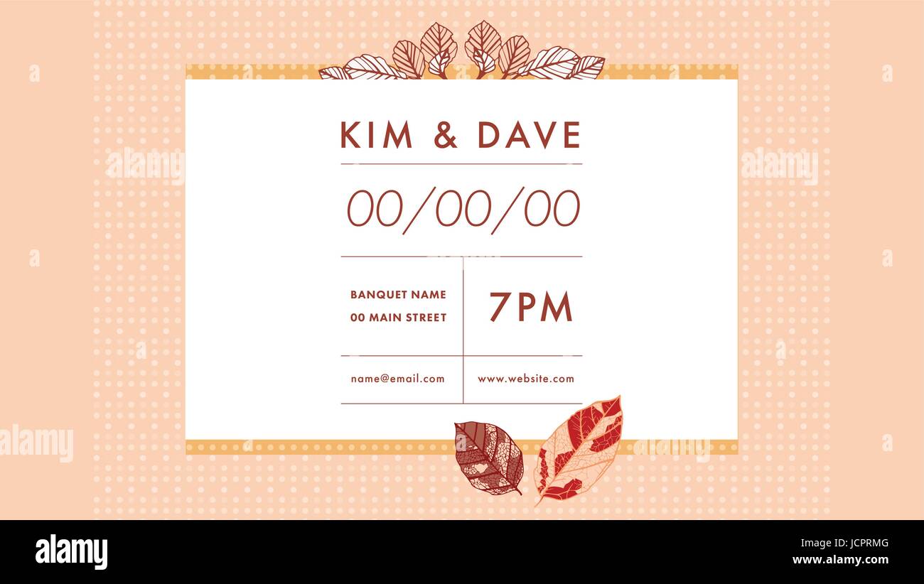 Vector image of invitation card Stock Vector Image & Art - Alamy
