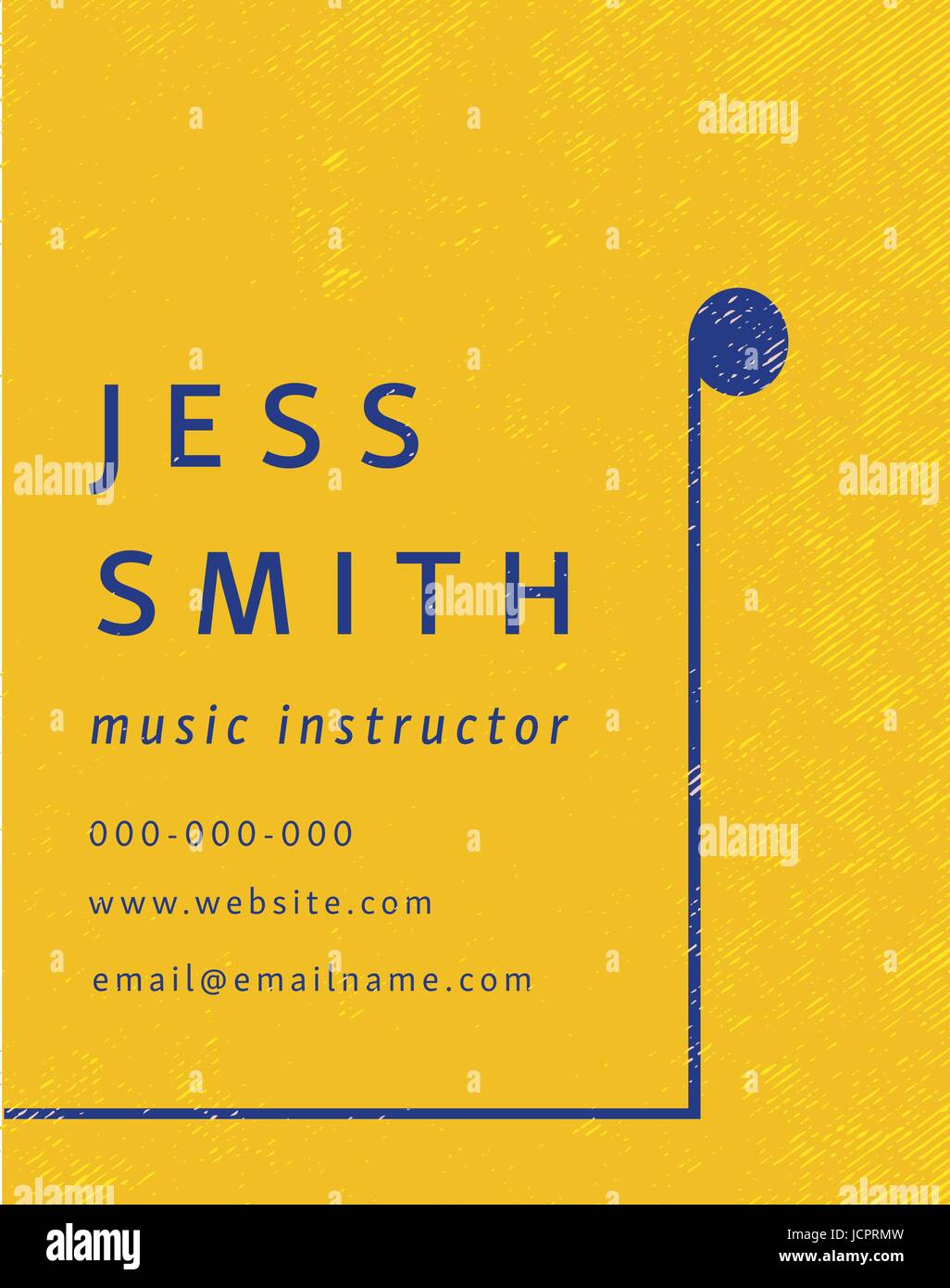 Music instructor visiting card of Jess Smith Stock Vector Image & Art ...