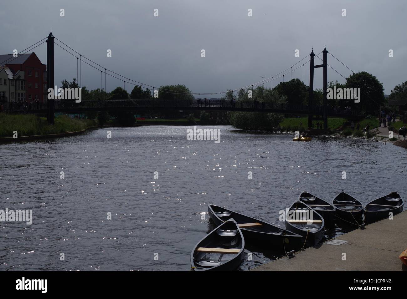 Cricklepit suspension bridge hi-res stock photography and images - Alamy