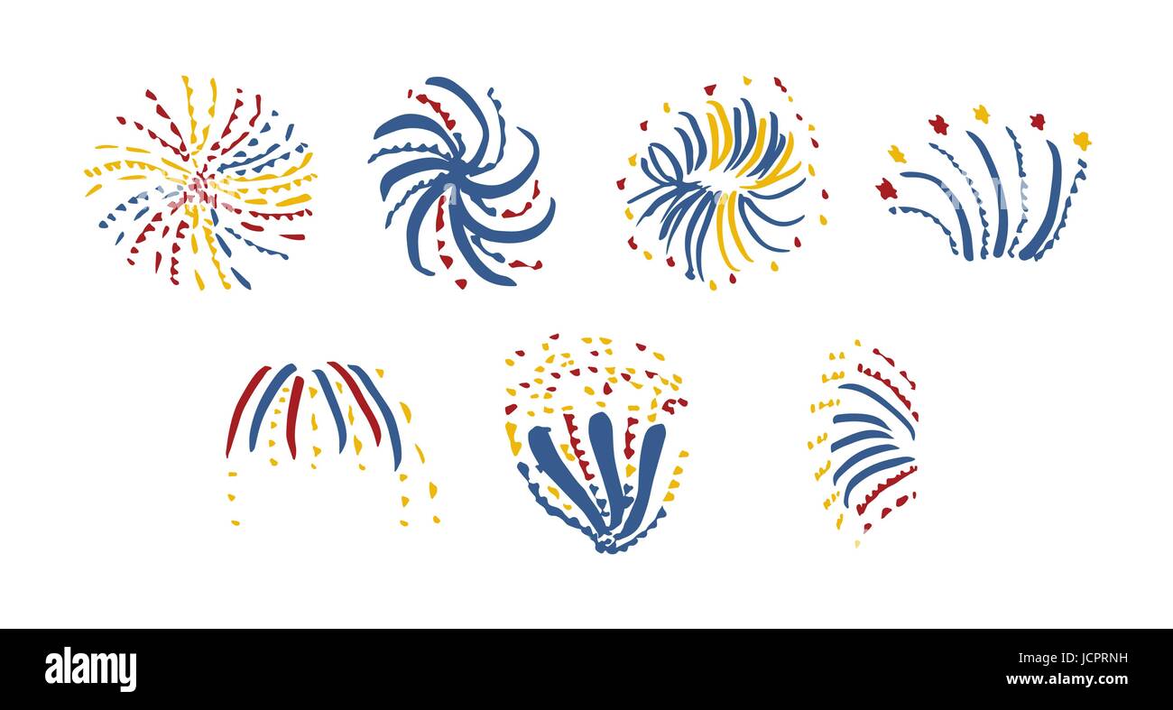 Vector icon of various fireworks Stock Vector Image & Art - Alamy